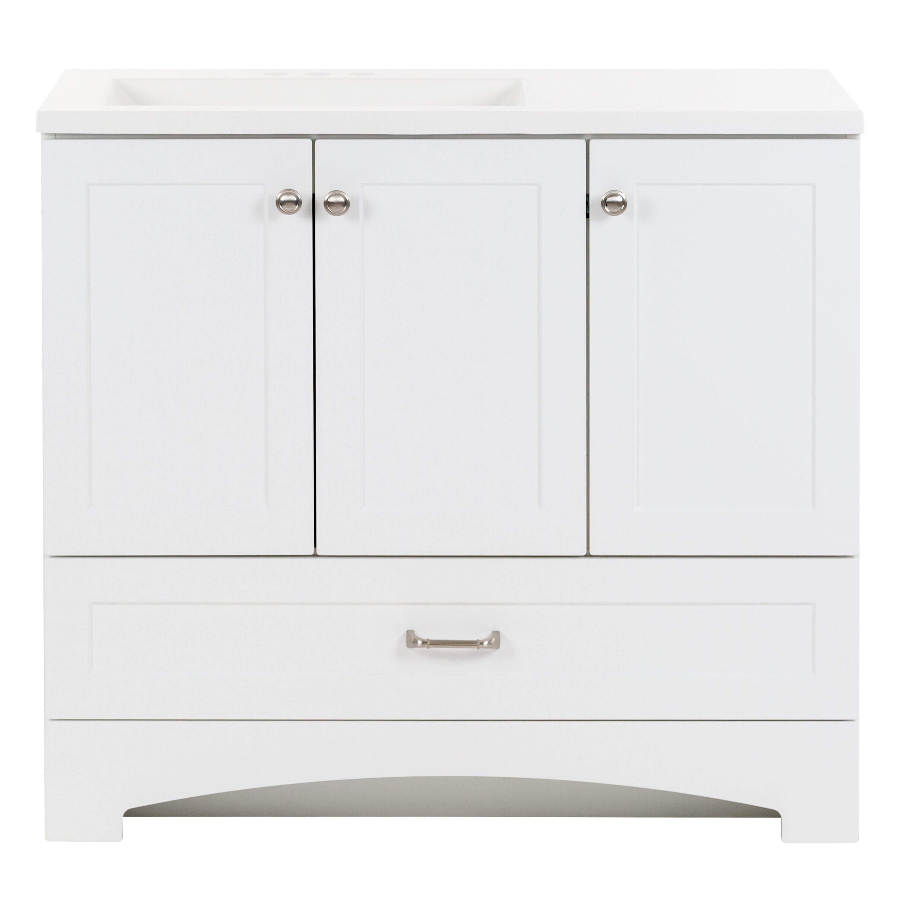 White Single Sink Vanitynull