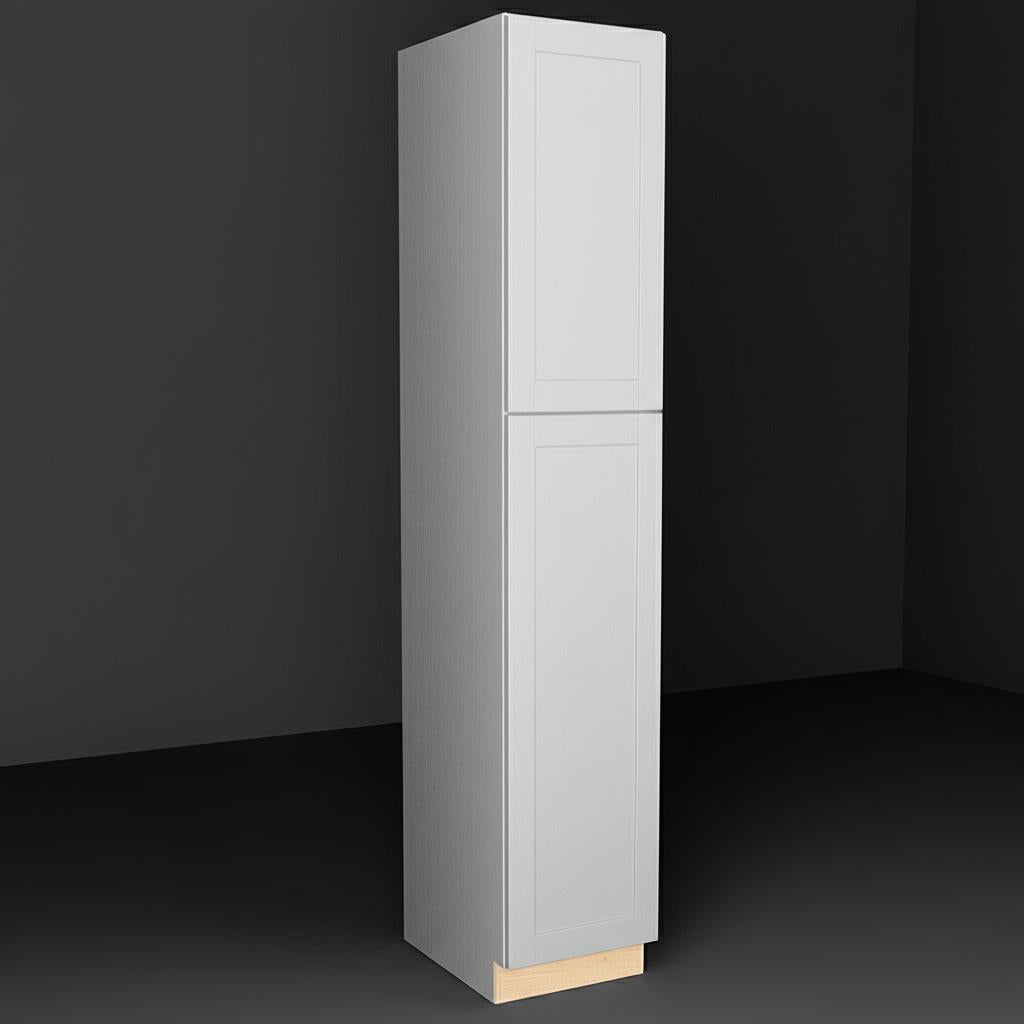 Hampton Bay Shaker Dove Gray Pantry Cabinet - 18x24x90 – Super Arbor