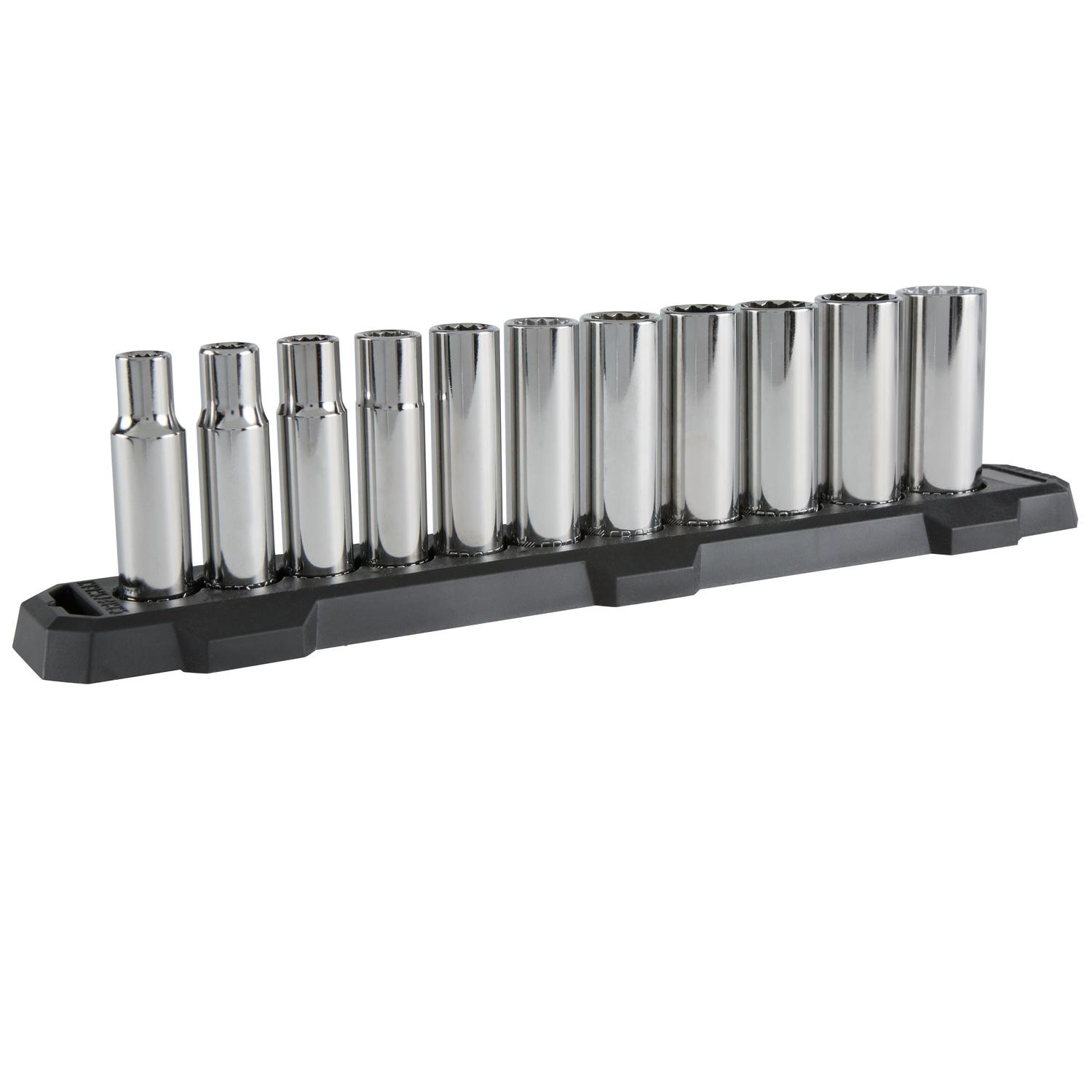 Craftsman 1/2 in. Drive SAE 12 Point Deep Socket Set, 11 pc – Super Arbor