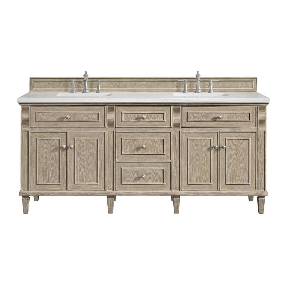 James Martin Vanities Lorelai 72" Double Sink Vanity in Whitewashed Oa – Super Arbor
