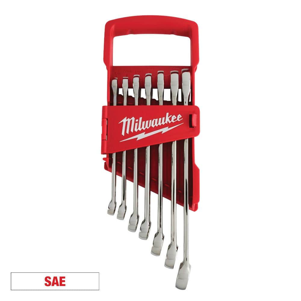 Milwaukee Combination SAE Wrench Mechanics Tool Set (7-Piece) – Super Arbor