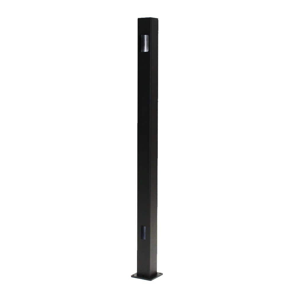 Vista 42 in. H x 2.5 in. W Black Aluminum Bottom Stair Post for Stair – Super Arbor