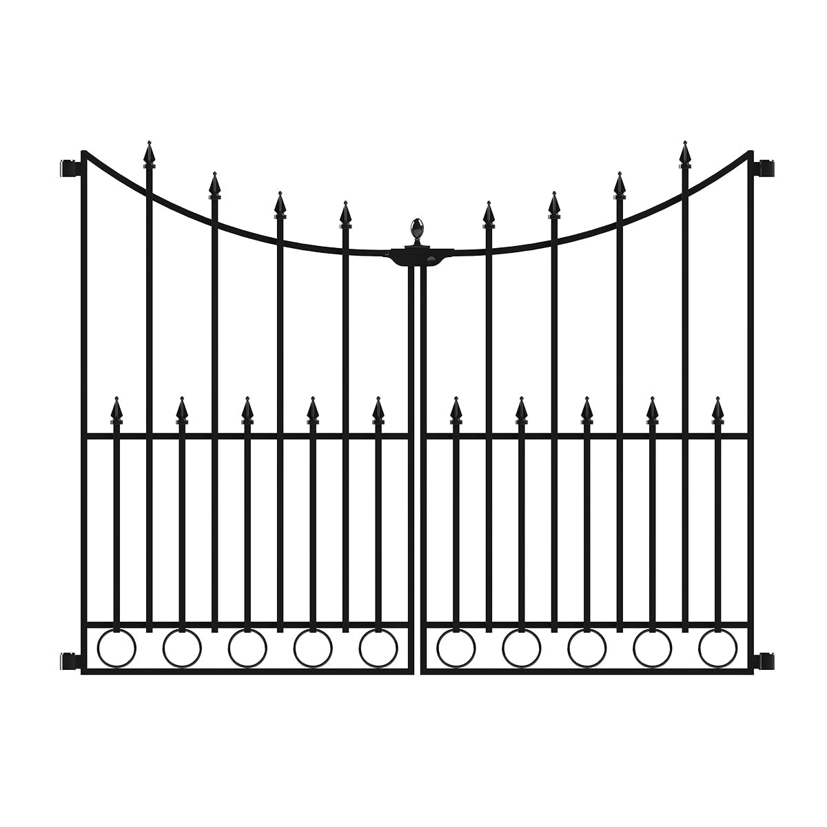 YARDLINK Empire 3-ft W Powder-coated Steel Decorative Metal Pressed-po ...