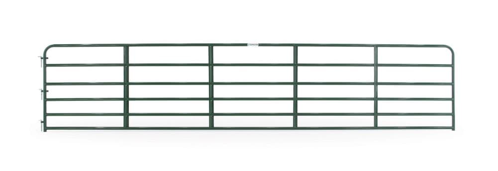 Tarter 4-ft H x 20-ft W Green Powder Over E-coat Steel Farm Corral Fen ...
