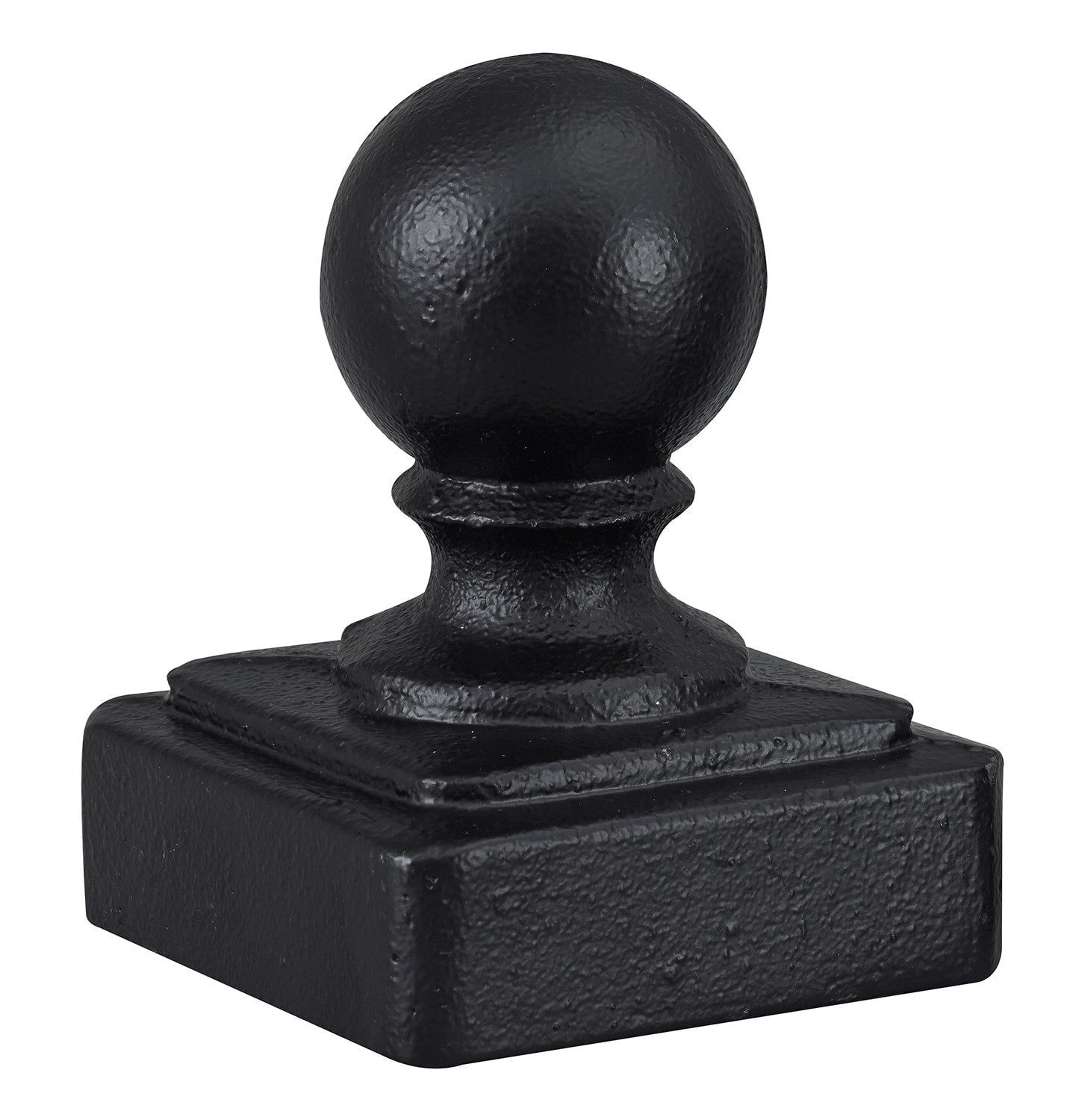 Gilpin Black Painted Cast Iron Post Cap for 3x3 Metal Fence Post - Fit ...