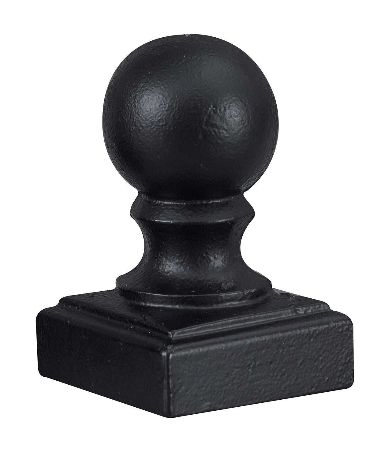 Gilpin 2-in x 2-in Black Painted Cast Iron Post Cap for Steel Fence Se ...