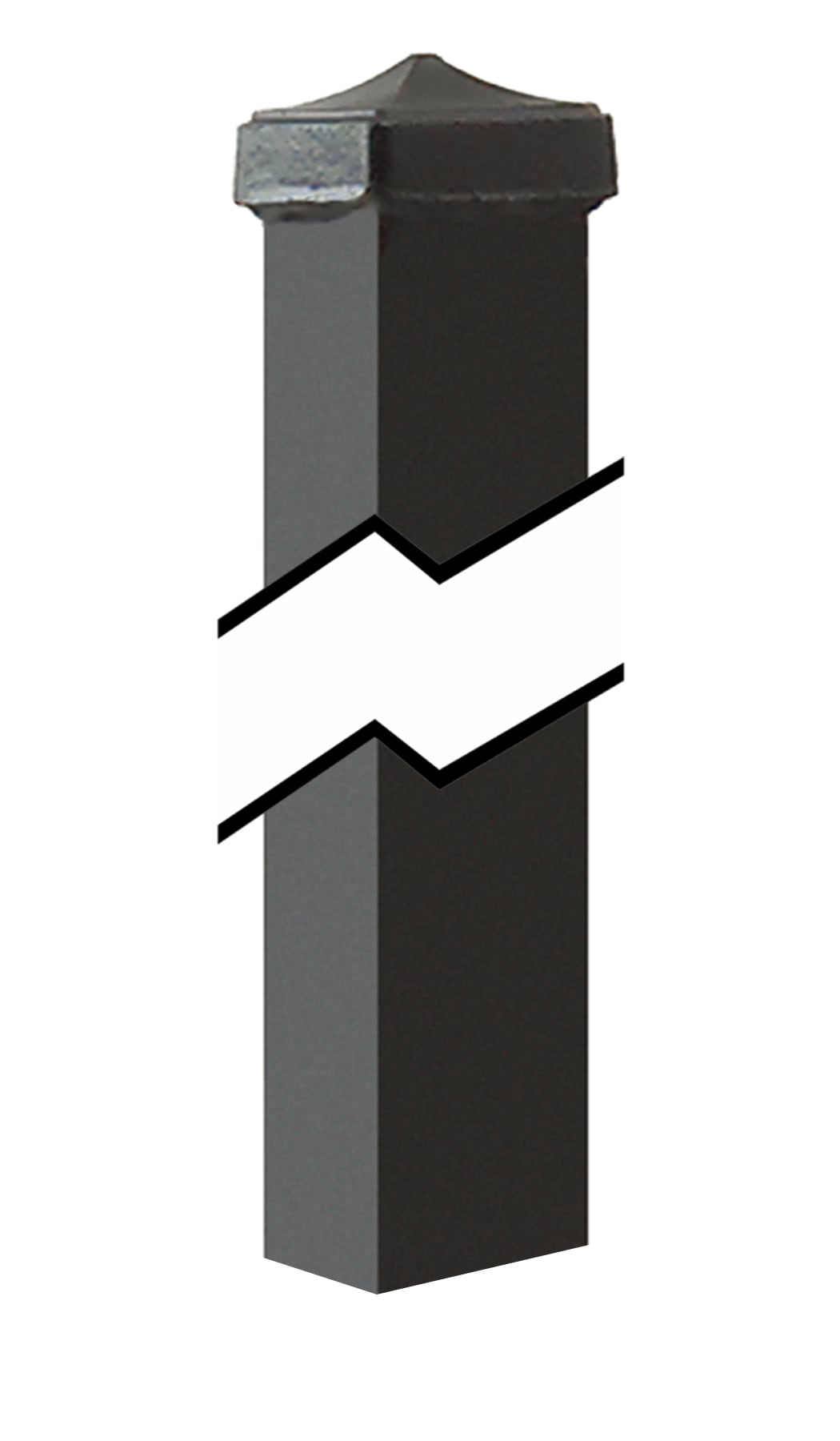 Gilpin 6-ft H x 2-in W Black Steel Decorative Fence Post – Super Arbor