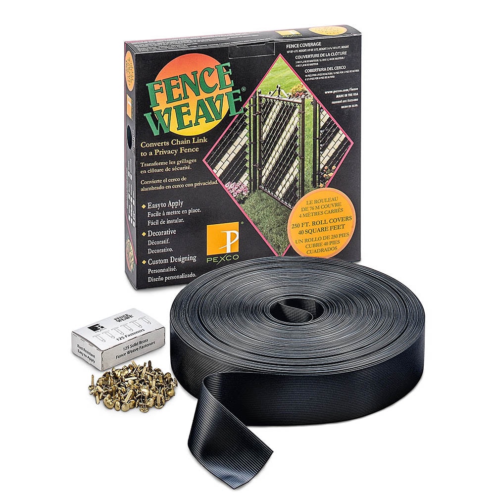 Pexco 1-3/8-in W Black Ldpe Chain Link Fence Slat – Super Arbor