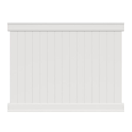 Freedom Emblem 6-ft H x 8-ft W White Privacy Vinyl Flat-top Fence Pane ...