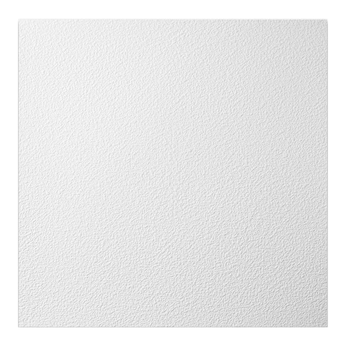 Genesis 2-ft x 2-ft Stucco Pro White PVC Drop Ceiling Tile (1-Pack, 4 ...