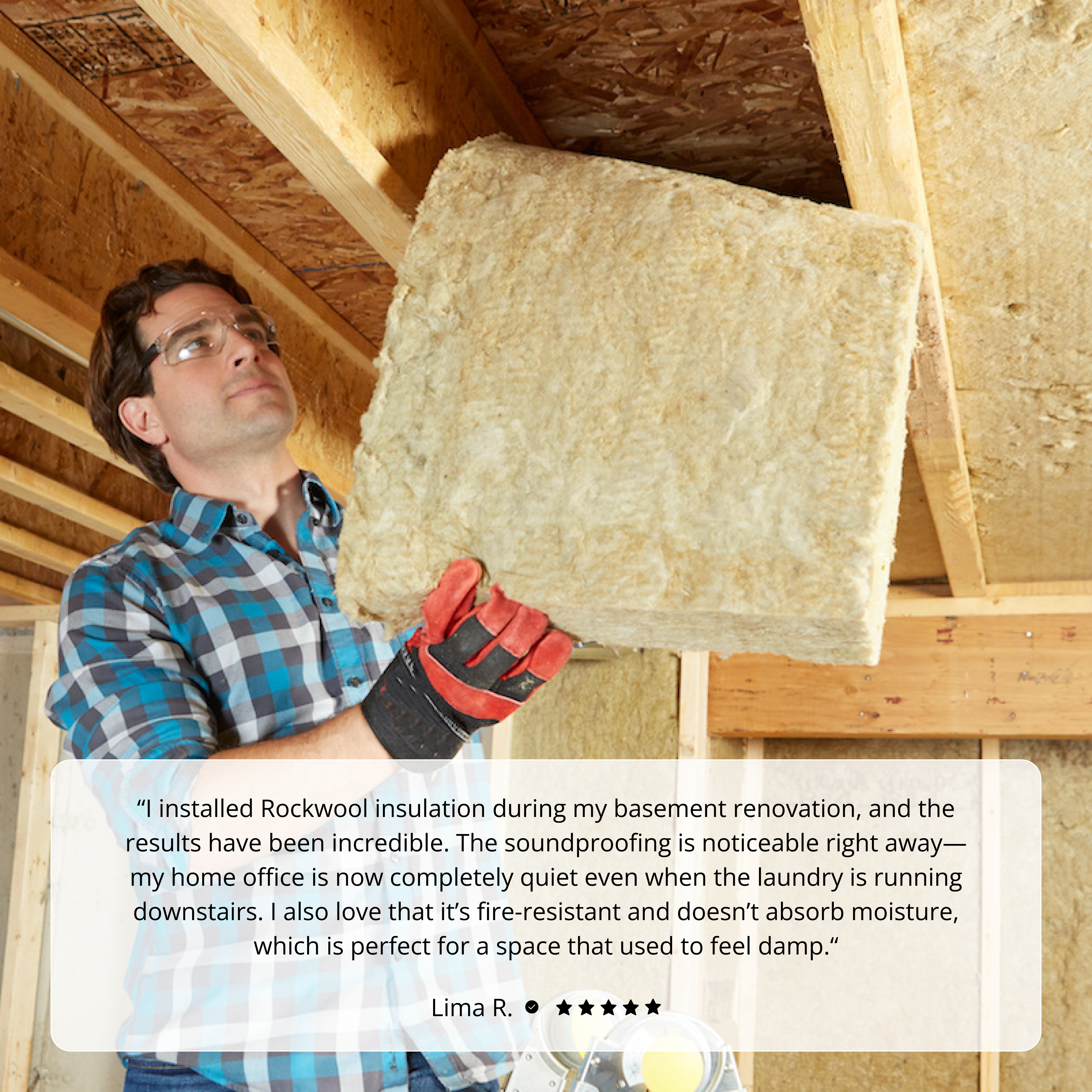 ROCKWOOL Safe'n'Sound Unfaced Mineral Wool Batt Insulation 15-1/4 in x ...