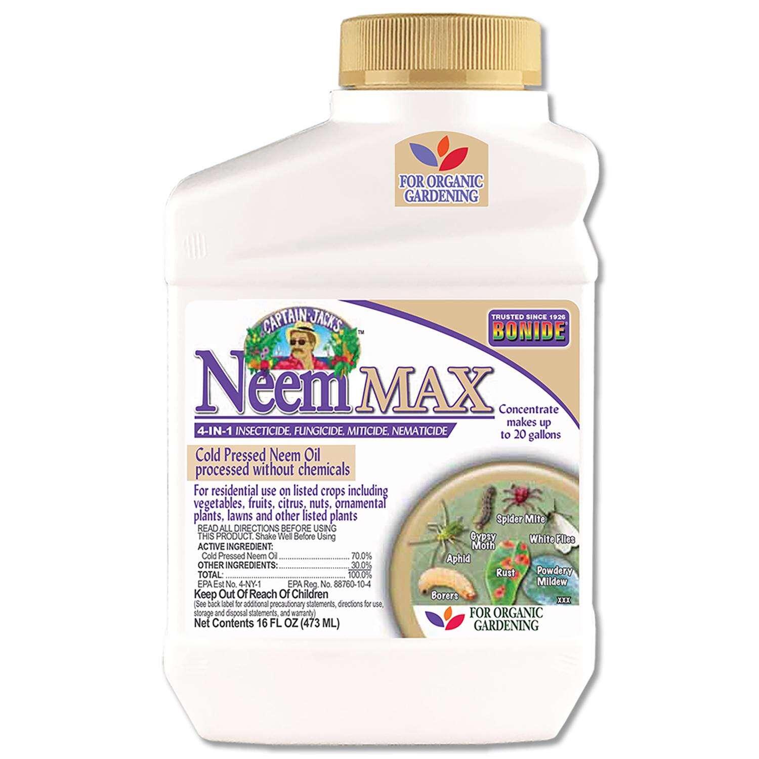 Bonide Captain Jack's Neem Max Organic Liquid Concentrate Insecticide ...