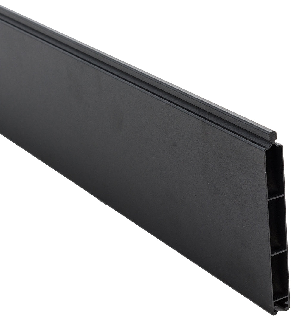 Infinity Euro 5"H x 71"W 5/8-in 6-ft H Black Aluminum Composite Fence ...