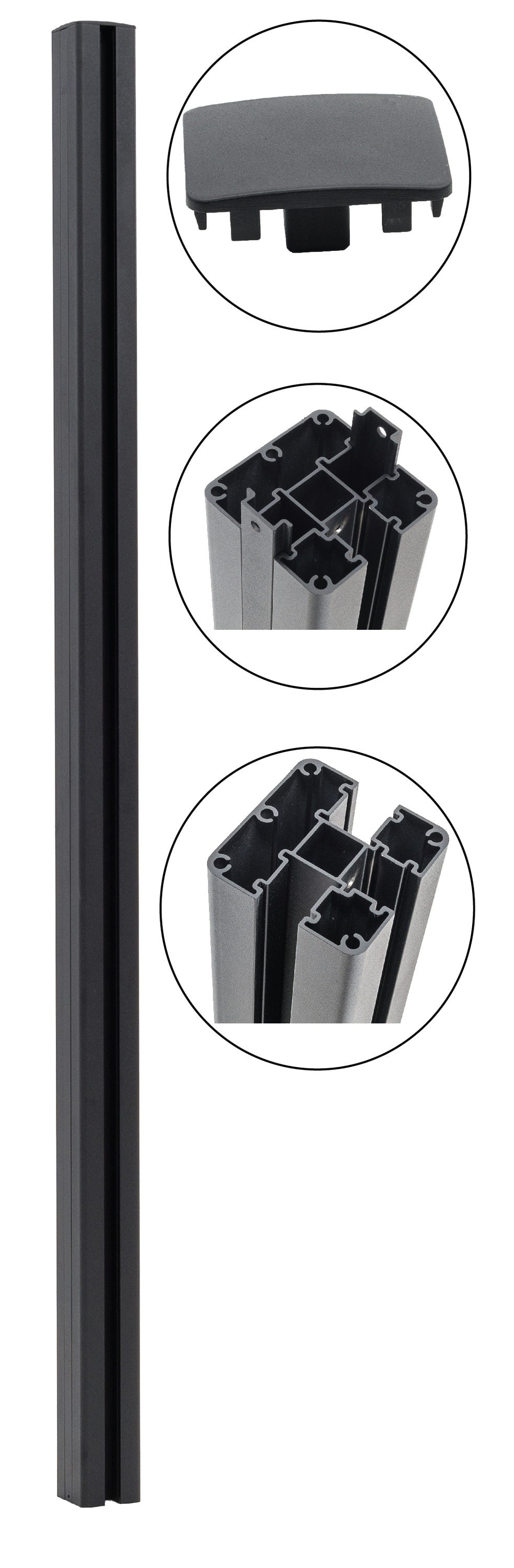 Infinity Euro 8-ft H Black Composite Fence with Post Cap – Super Arbor