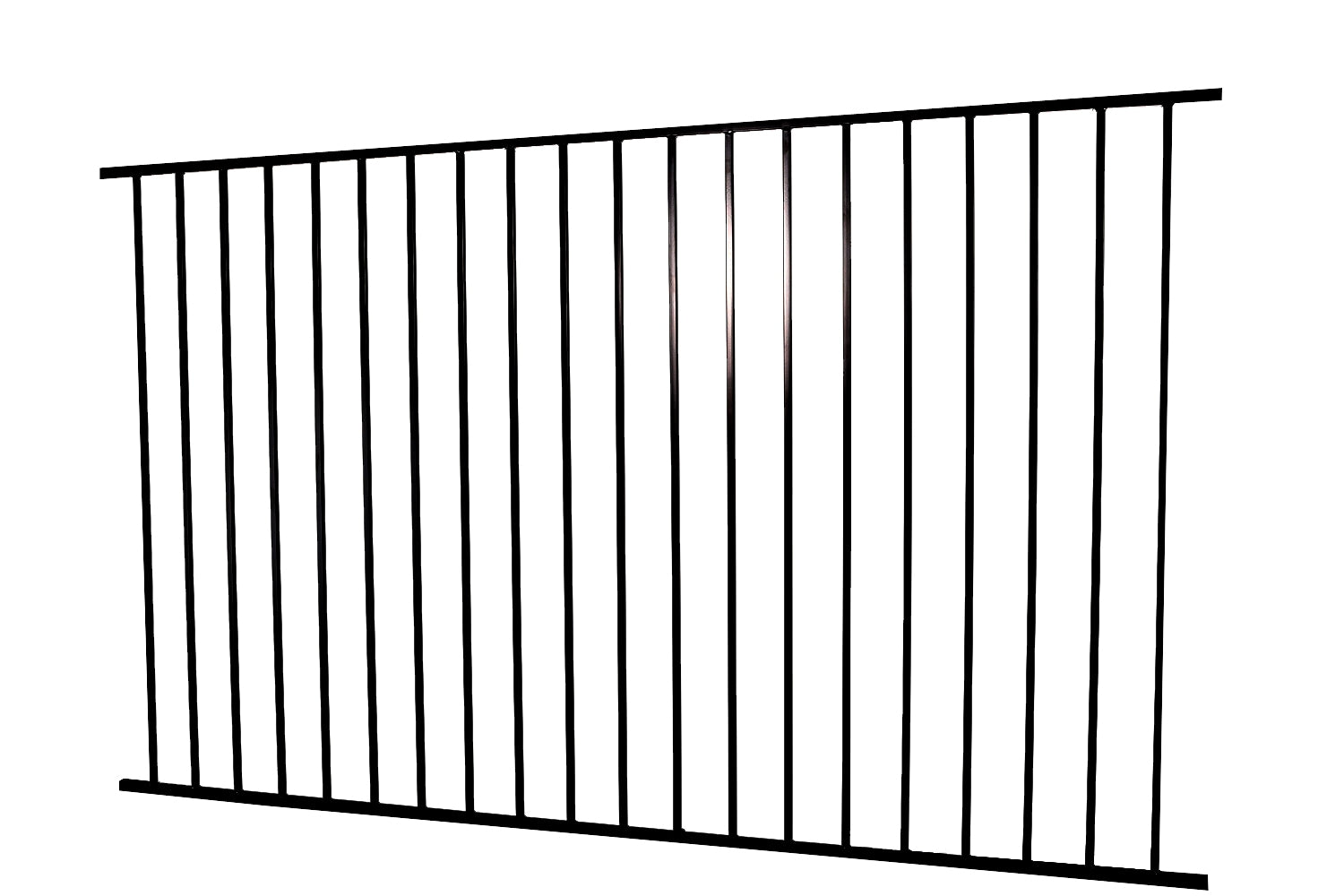 Monroe 5-ft H x 8-ft W Black Steel Decorative Fence Panel – Super Arbor