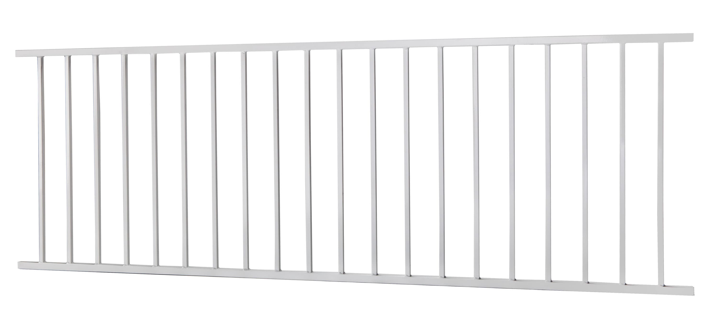 Monroe 3-ft H x 8-ft W White Steel Decorative Fence Panel – Super Arbor