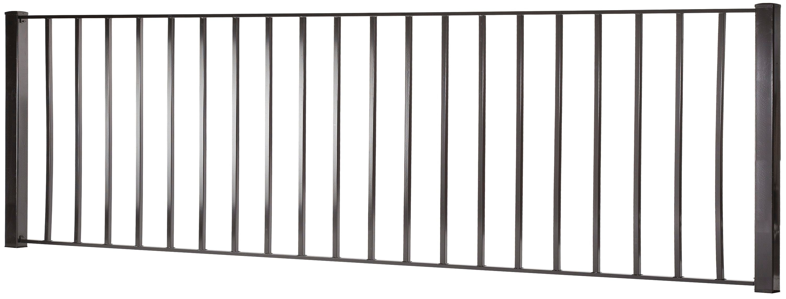 Monroe 3-ft H x 8-ft W Black Steel Decorative Fence Panel – Super Arbor