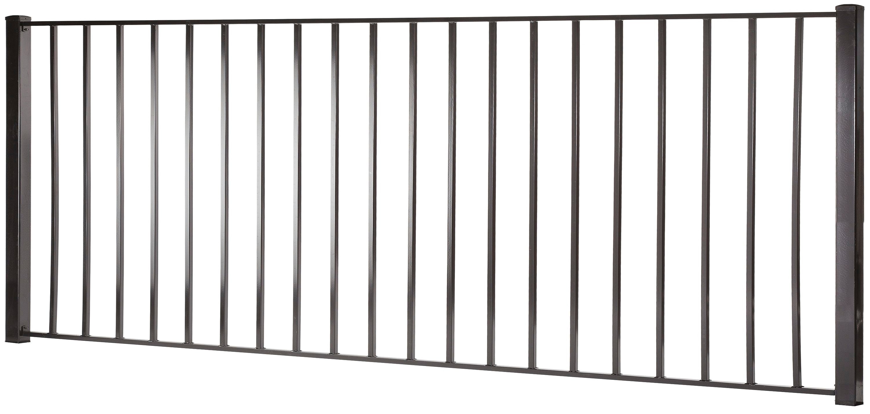 Monroe 4-ft H x 8-ft W Black Steel Decorative Fence Panel – Super Arbor