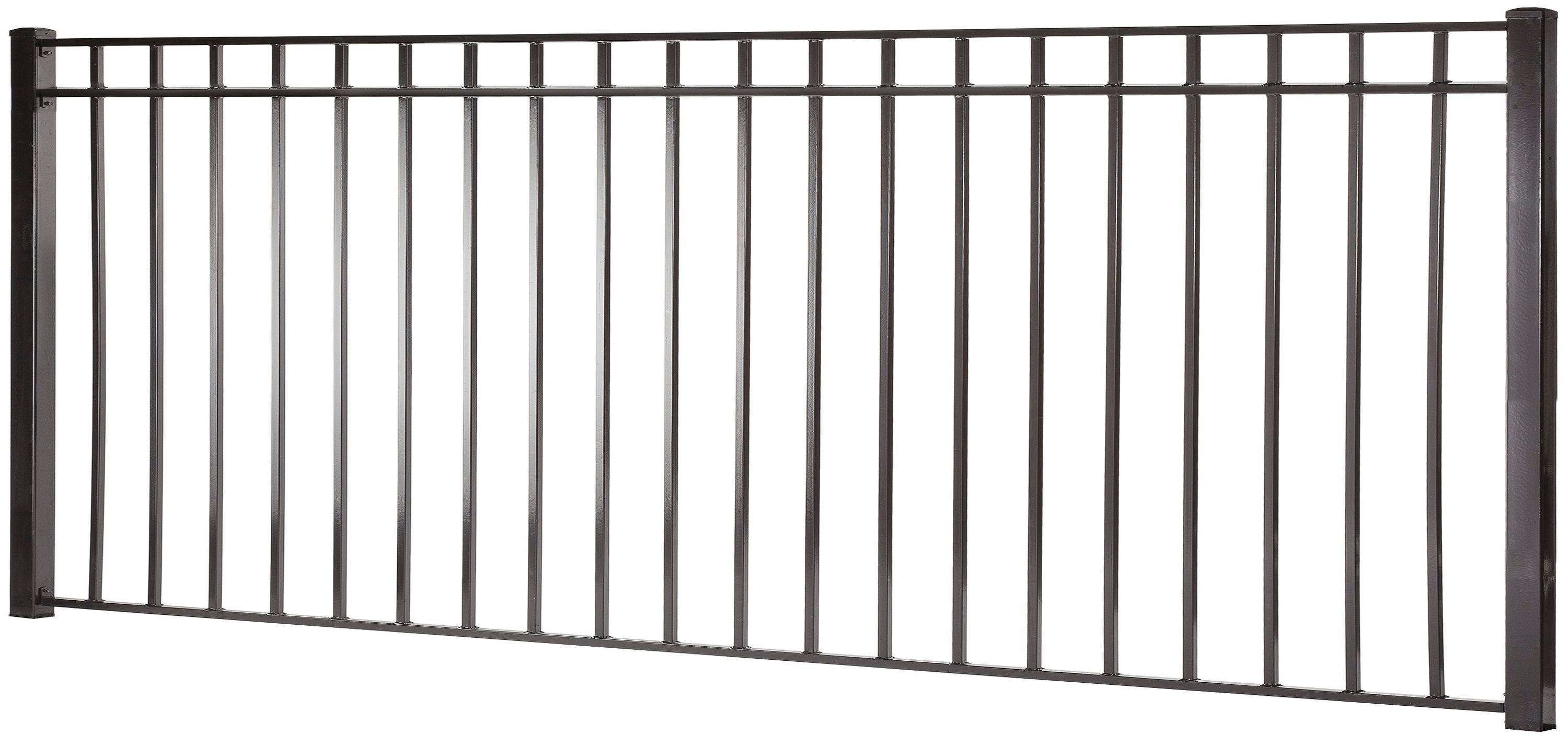 Monroe 4-ft H x 8-ft W Black Steel Decorative Fence Panel – Super Arbor