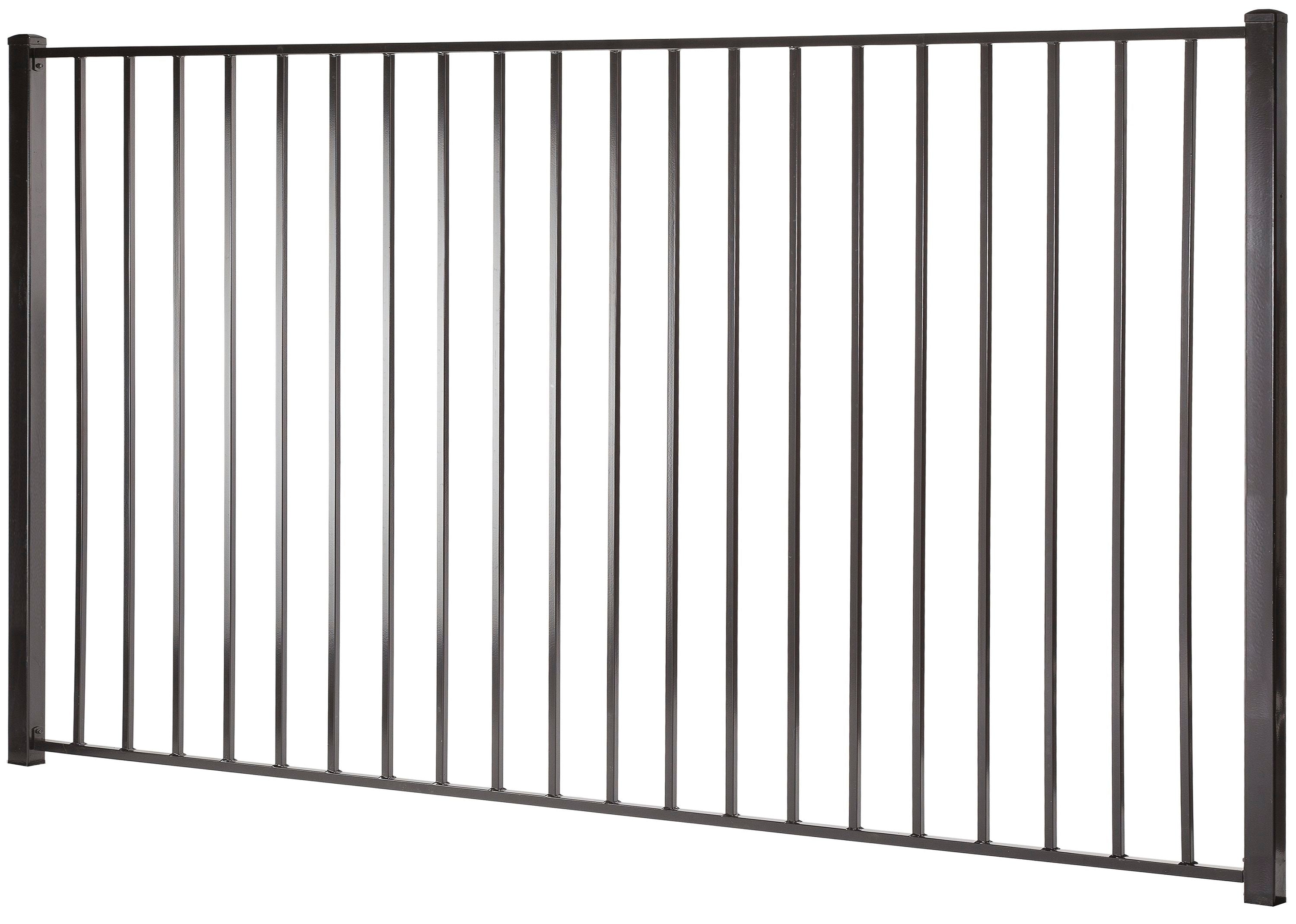 Monroe 5-ft H x 8-ft W Black Steel Decorative Fence Panel – Super Arbor
