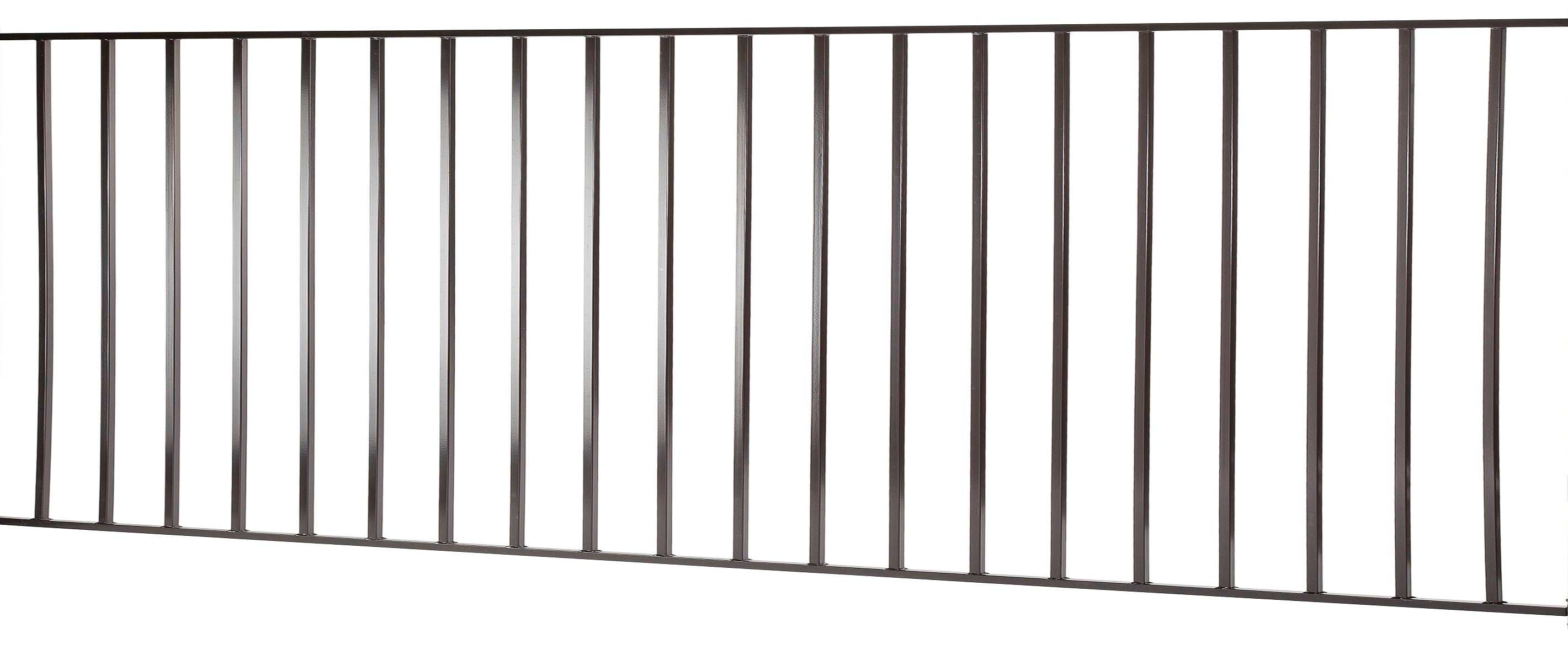 Monroe 3-ft H x 8-ft W Black Steel Yard Fence Panel – Super Arbor