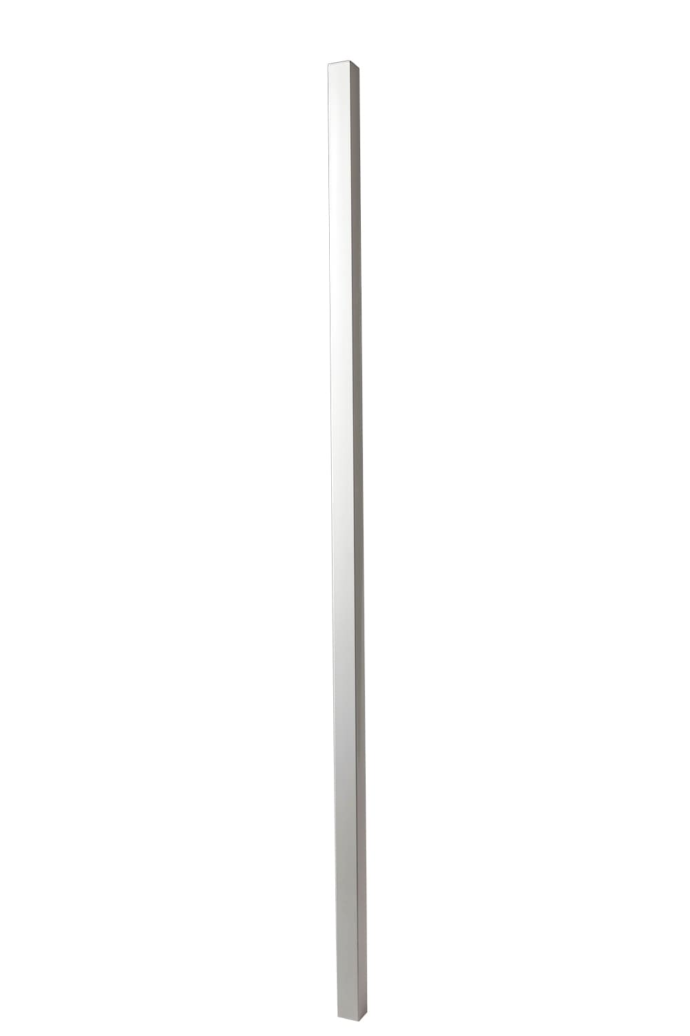 7-ft H x 2-in W White Galvanized Steel Decorative Universal Fence Post ...