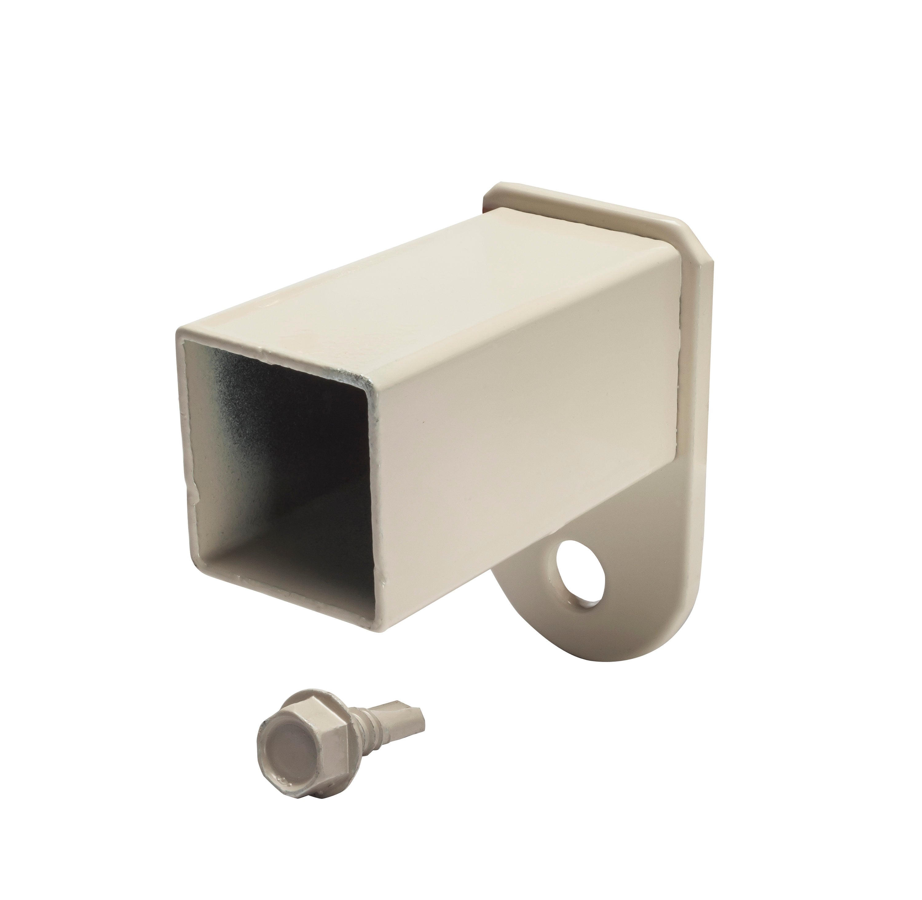 Navajo White Metal Fence Mounting Bracket For Decorative Metal Fence 4 ...