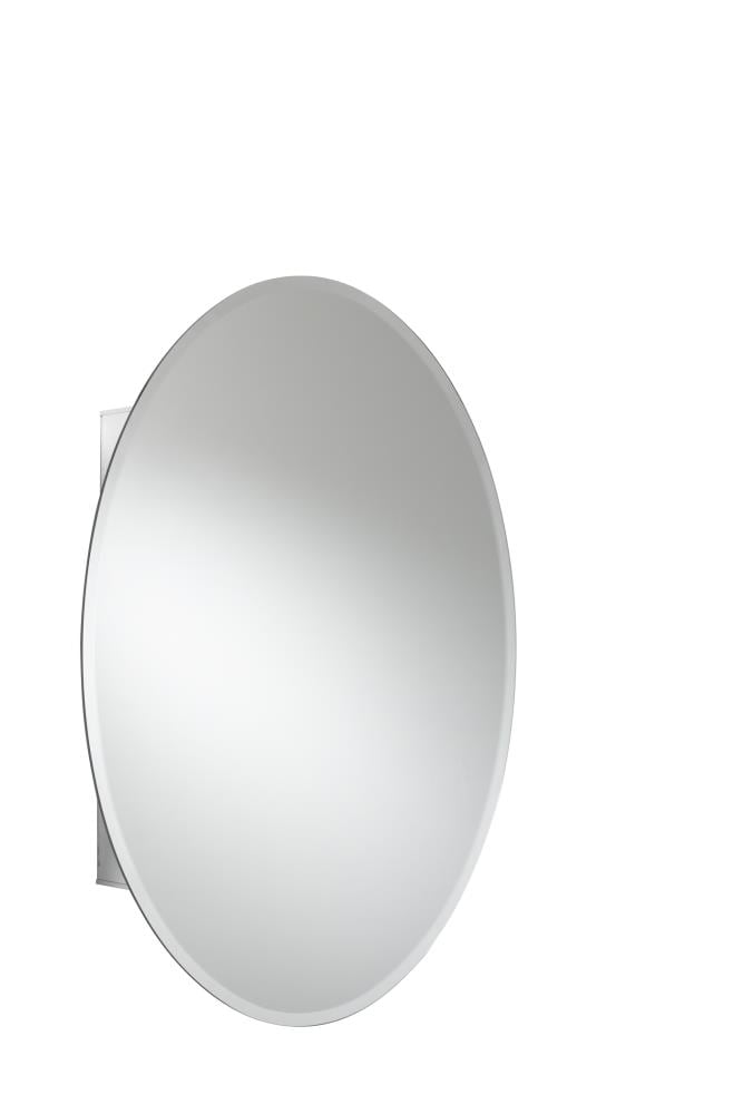 Jacuzzi 21-in x 31-in Surface/Recessed Mount Aluminum Mirrored Oval Me ...