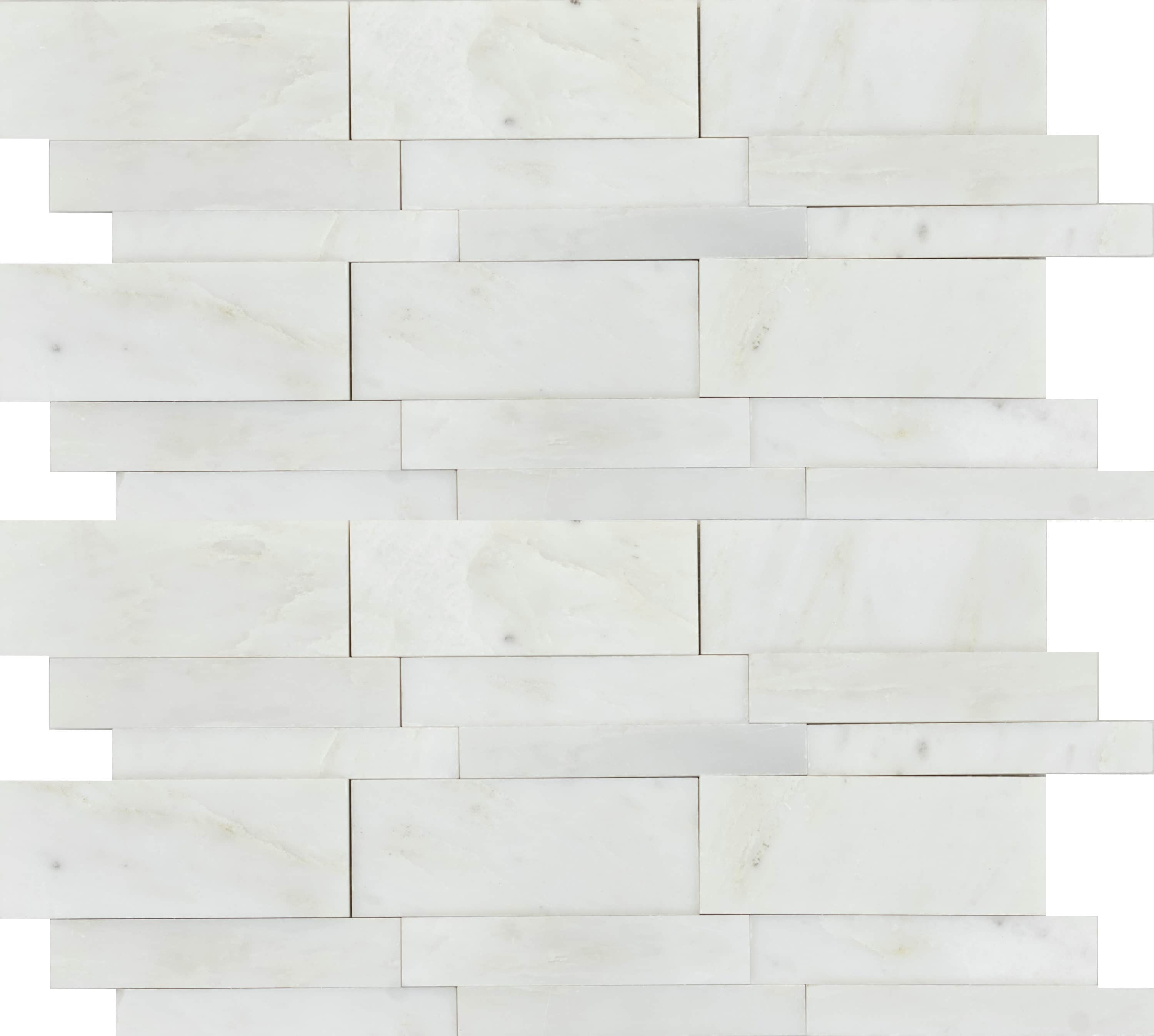 Emser WINTER FROST Natural Stone Marble Border Tile, Polished, 12-in x ...