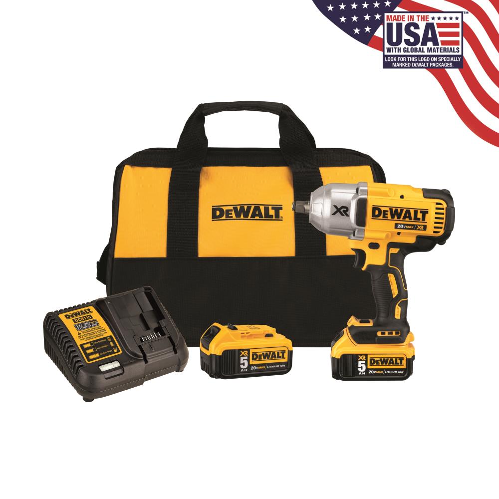 DEWALT 20-Volt MAX XR Brushless 1/2-in Square Drive Cordless Impact Wr ...