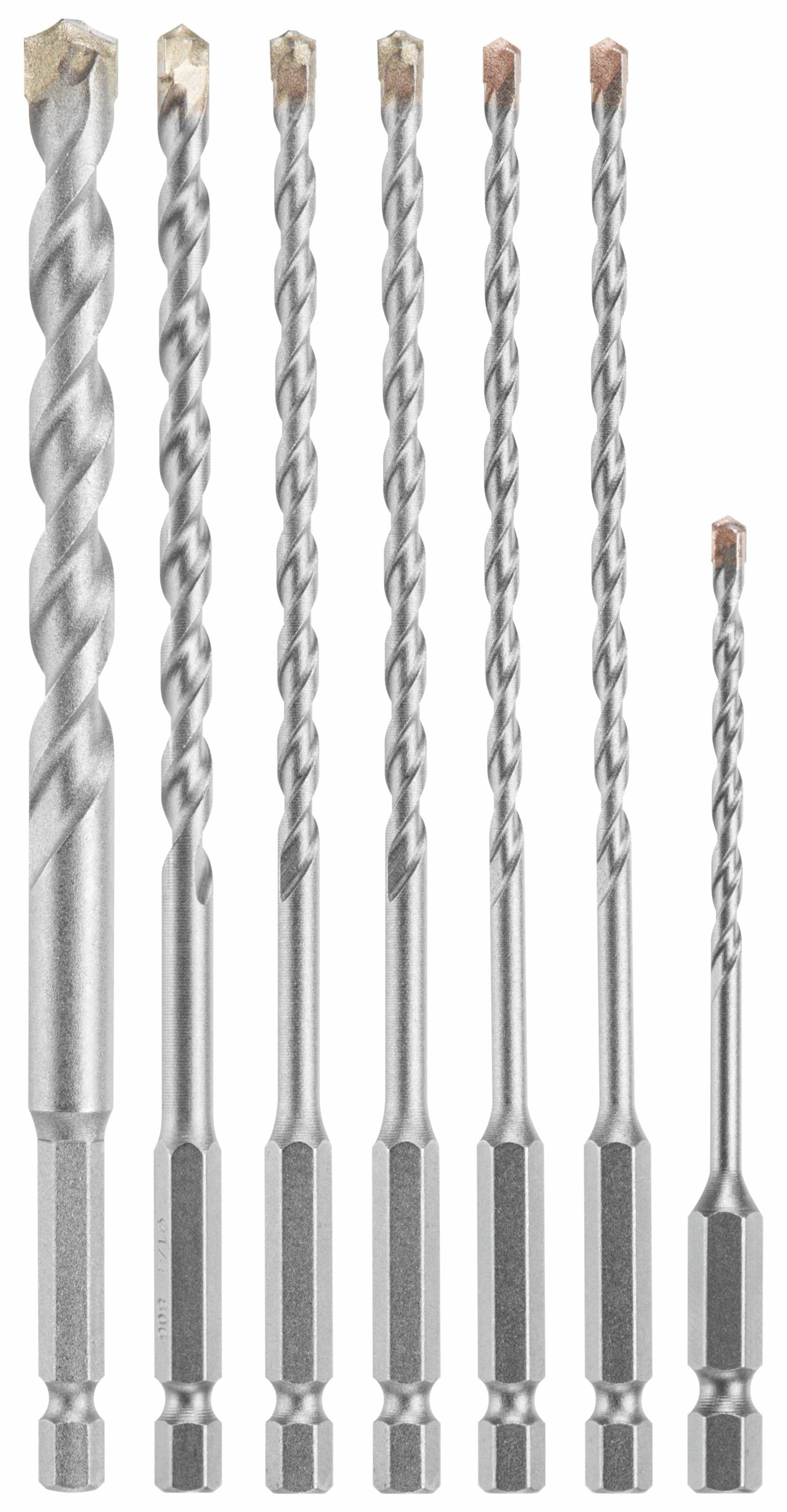 Bosch Impact Tough 7-Piece High-Speed Steel Masonry Drill Bit Set for ...