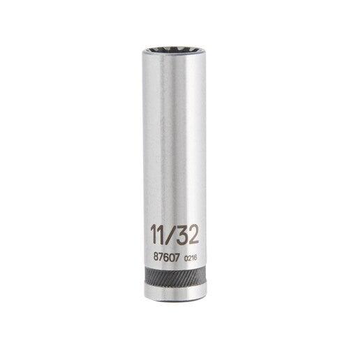 Kobalt Universal Standard (SAE) 1/4-in Drive Spline 11/32-in Deep Sock ...