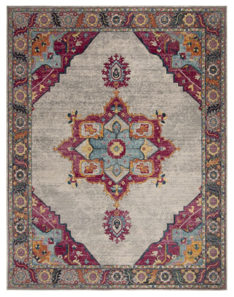 Safavieh Merlot Peri 8 x 10 Cream/Multi Indoor Floral/Botanical Orient ...