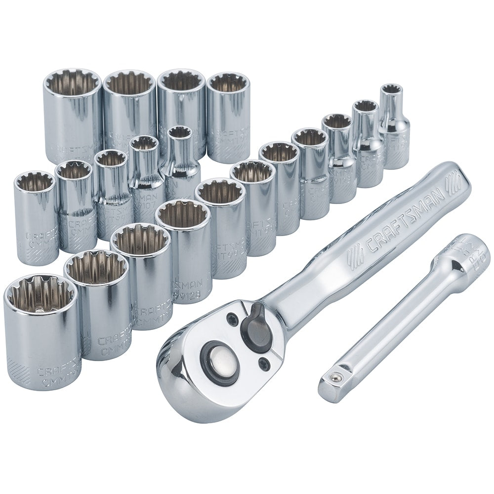 CRAFTSMAN 22-Piece 72-Tooth 1/4-in Drive Quick-Release Ratchet Set ...