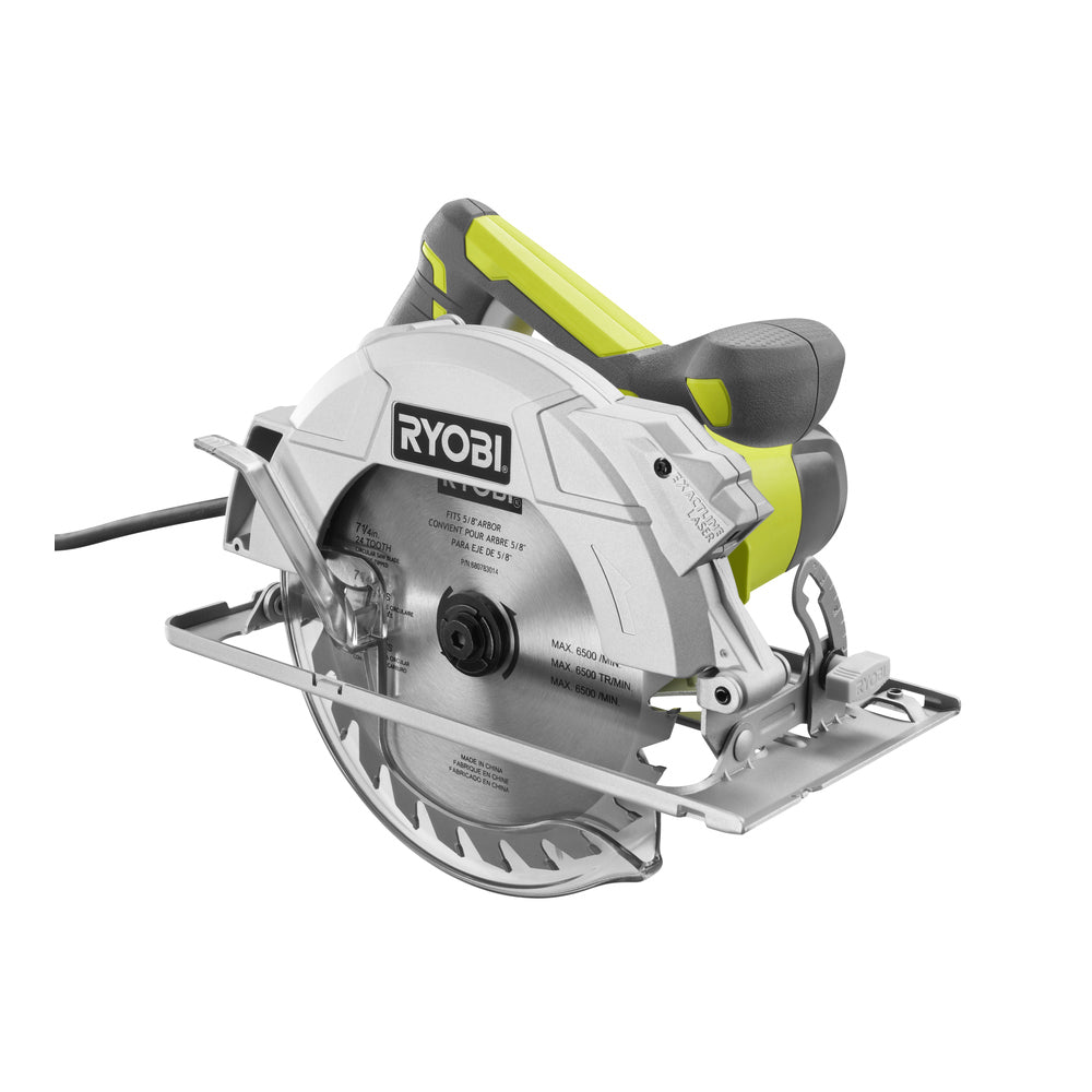 RYOBI 15 Amp Corded 7-1/4 in. Circular Saw with EXACTLINE Laser, 24T C ...