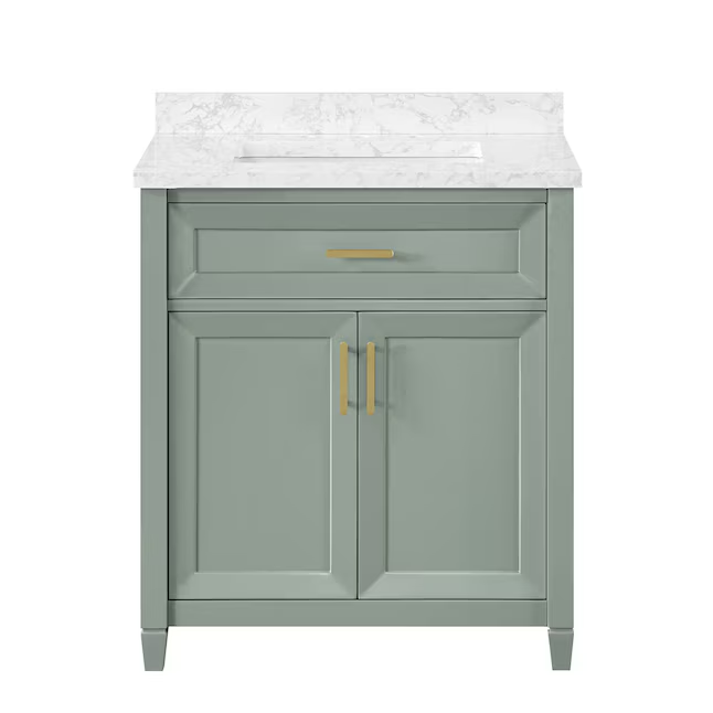allen + roth Lancashire 30-in Sage Green Undermount Single Sink Bathro ...