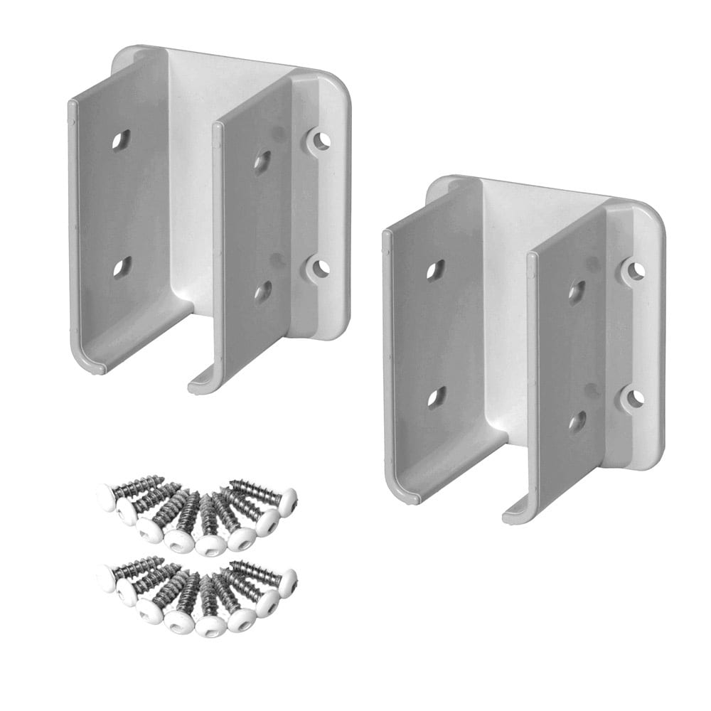 Outdoor Essentials 1.5-in White Vinyl Bracket For Vinyl Fence 2-Pack ...