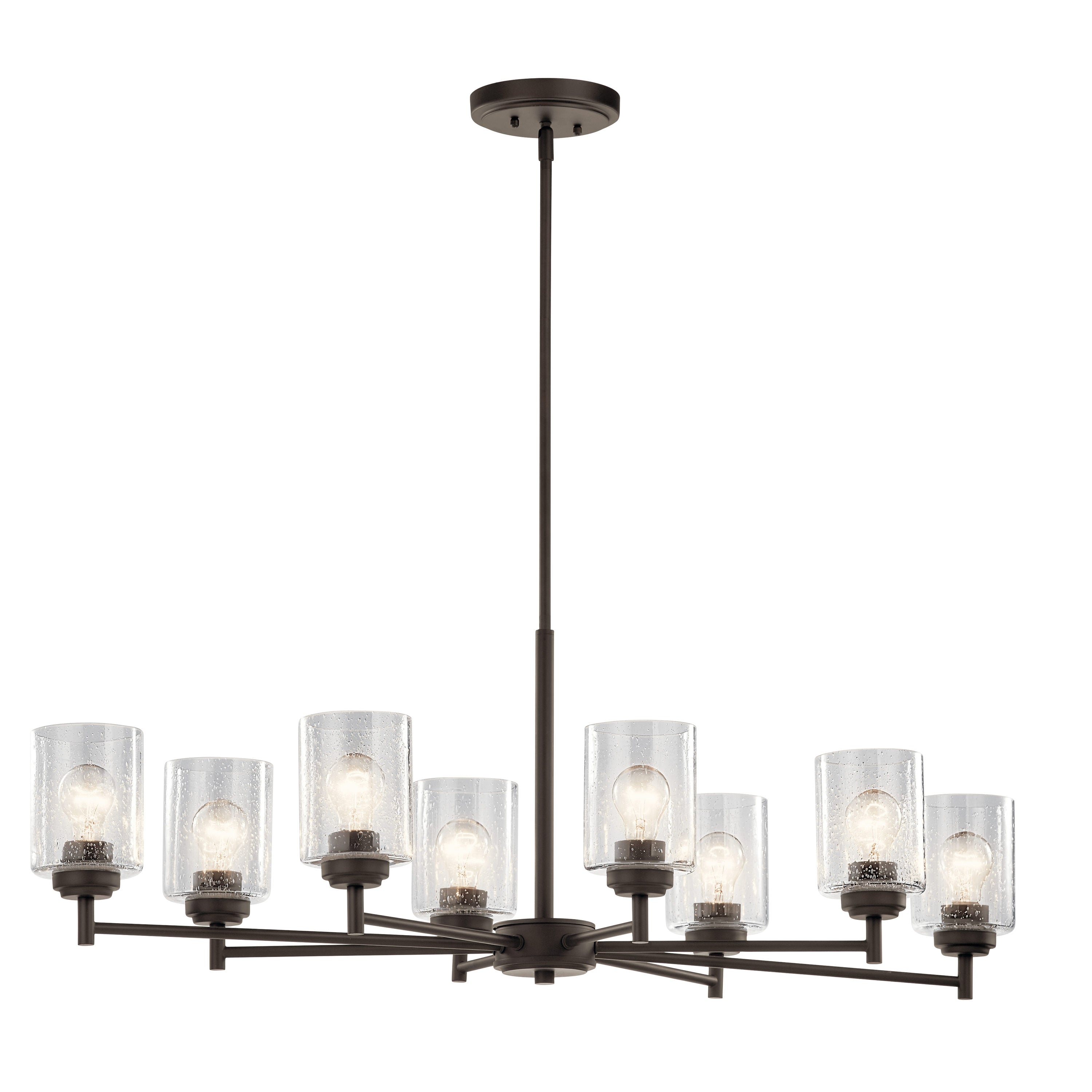 Kichler Winslow 8-Light Distressed Bronze Modern/Contemporary Chandeli ...