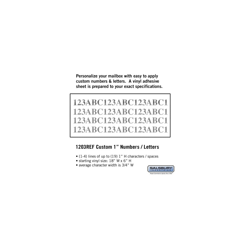 Custom Reflective Vinyl Numbers and Letters - 1 Inch High – Super Arbor