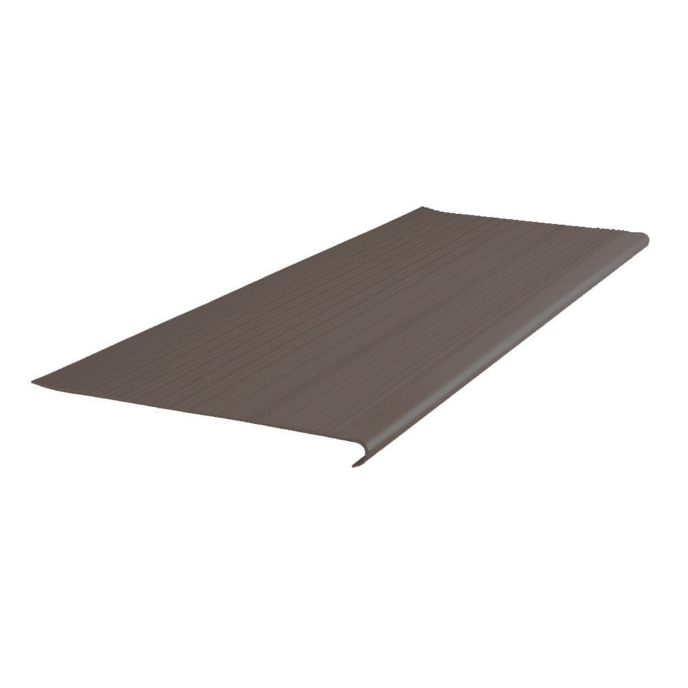 Flexco VT Series Vinyl Stair Tread, 72 in x 12.25 in, Bark, Eased Edge ...