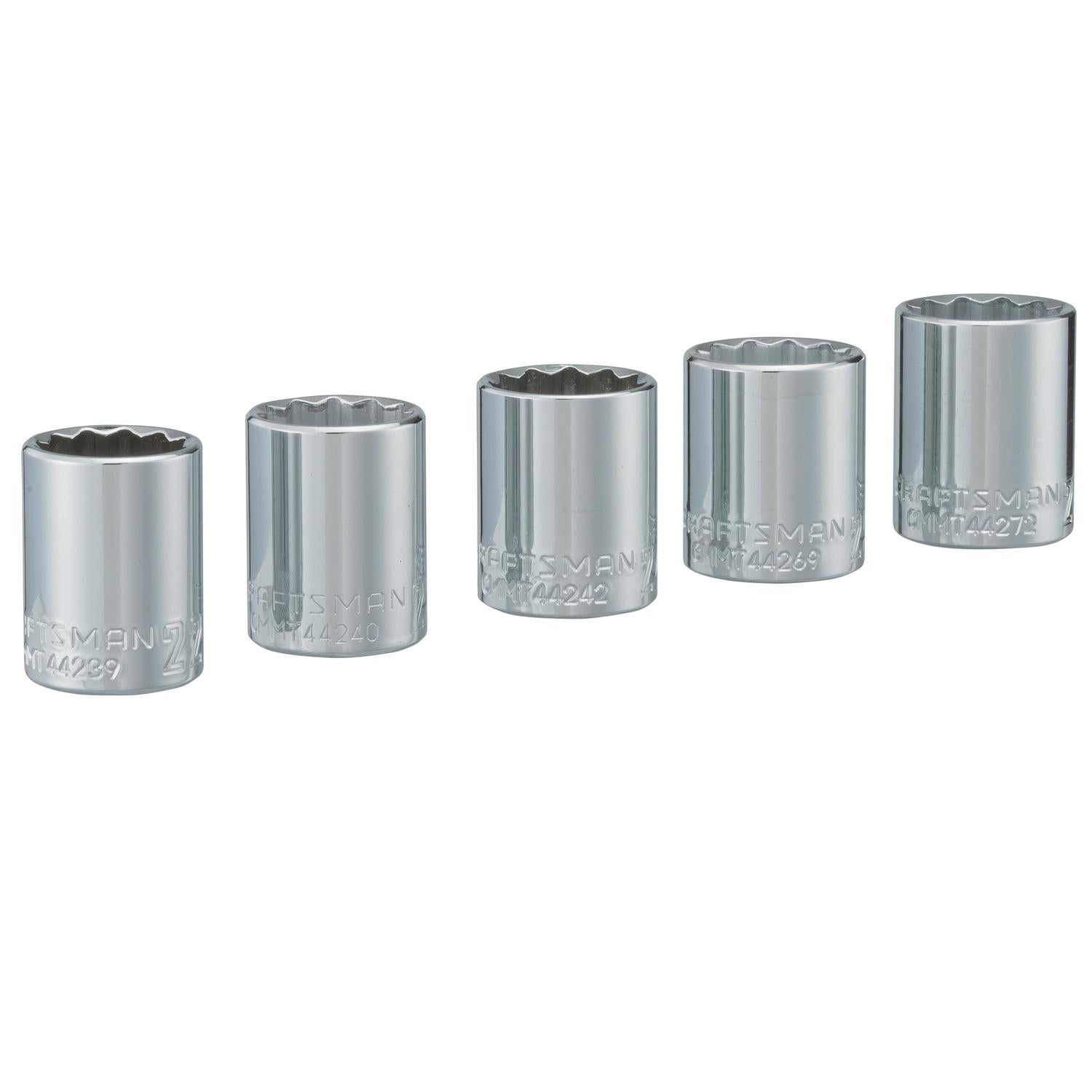 Craftsman Metric 12 Point Socket Set, 5 pc - 1/2 in. Drive, 26 mm ...