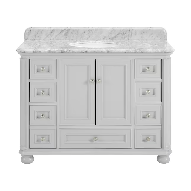 allen + roth Wrightsville 48-in Light Gray Undermount Single Sink Bath ...
