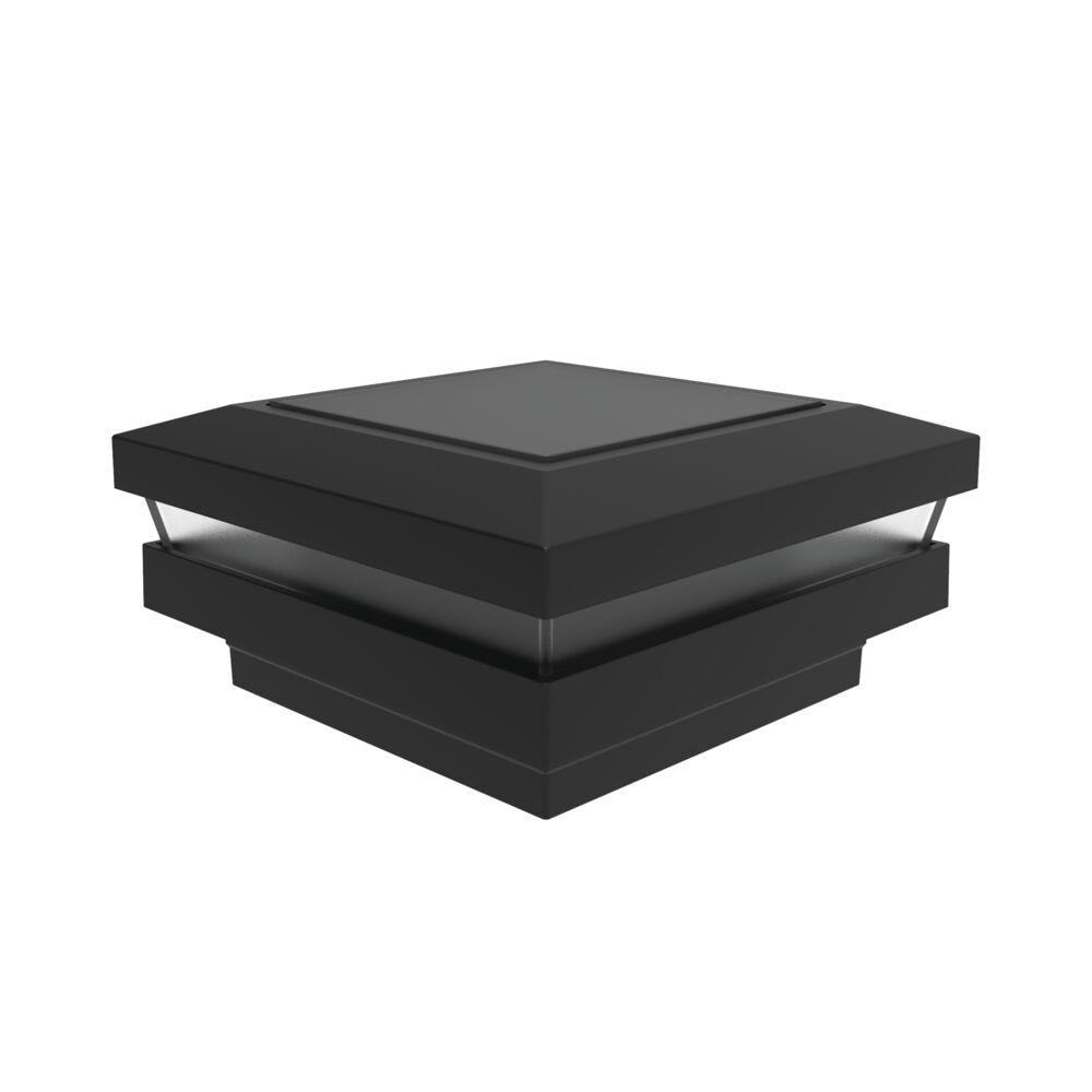 Freedom 3-Lumen 3-Watt Matte Black Low Voltage Solar LED Outdoor Post ...