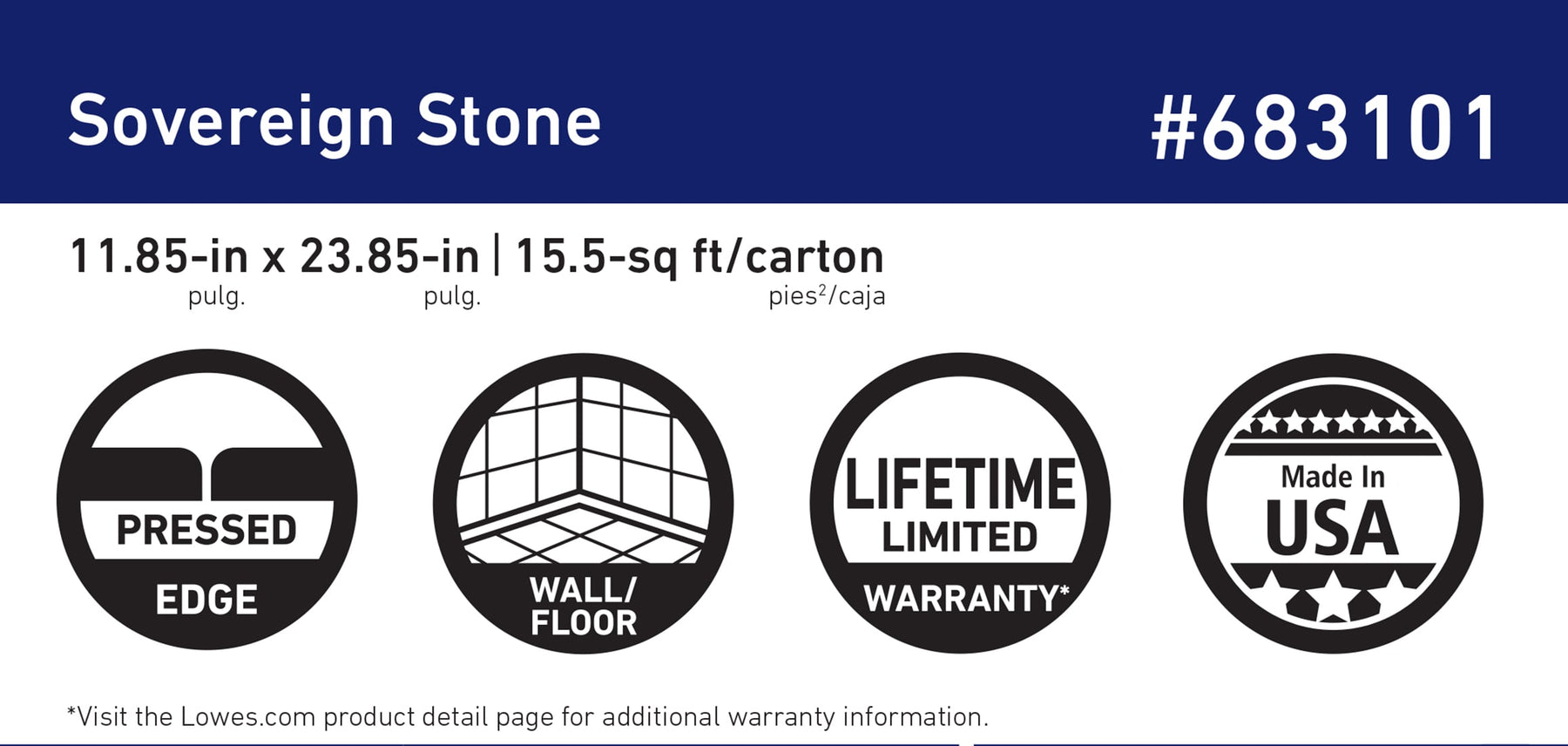 Style Selections Sovereign Stone Pearl 12-in x 24-in Glazed Porcelain ...