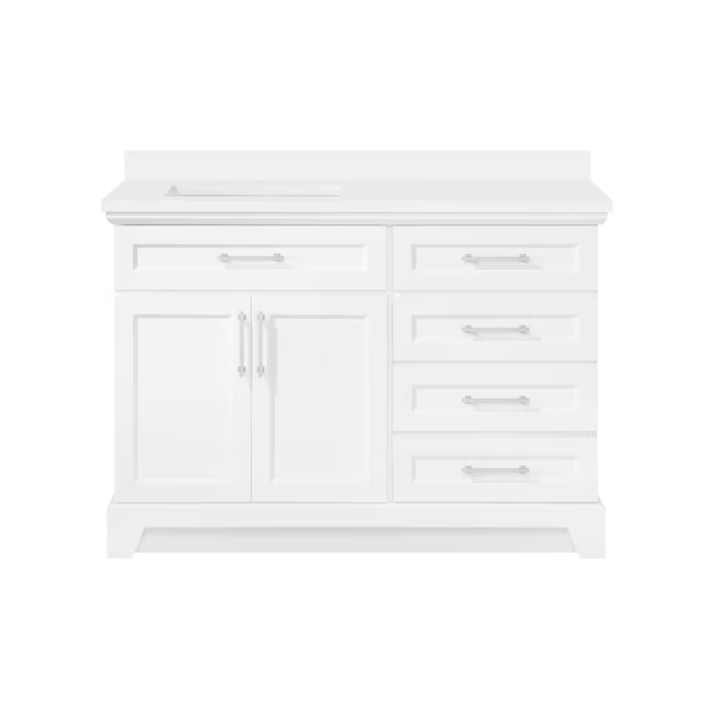 allen + roth Felix 48-in White Undermount Single Sink Bathroom Vanity ...