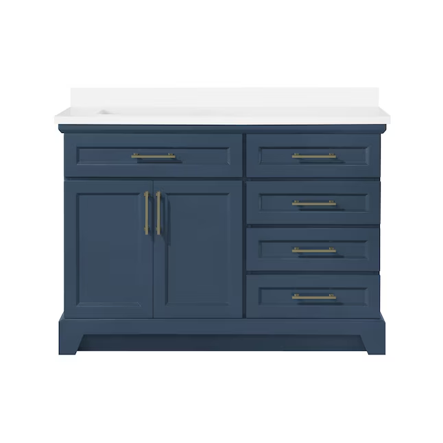 allen + roth Felix 48-in Grayish Blue Undermount Single Sink Bathroom ...