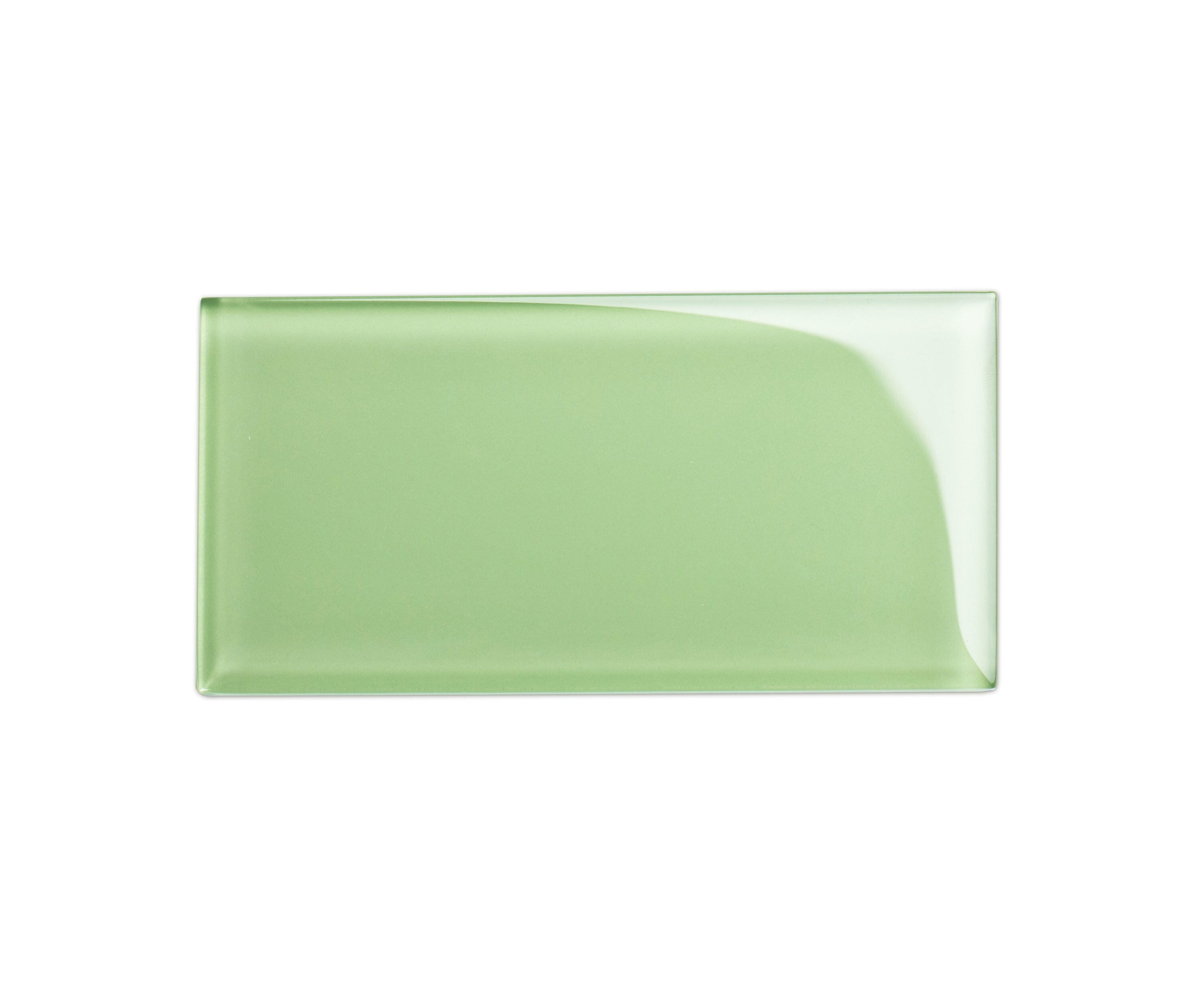Giorbello (Sample) 3x6 Glass Subway Tiles Powder Room Green 3-in x 6-i ...