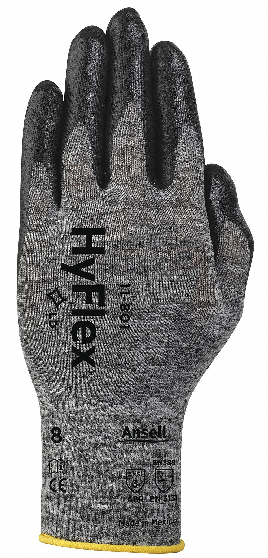 HYFLEX Coated Gloves XL - Foam Nitrile, Palm Dipped, ANSI Level 3 ...