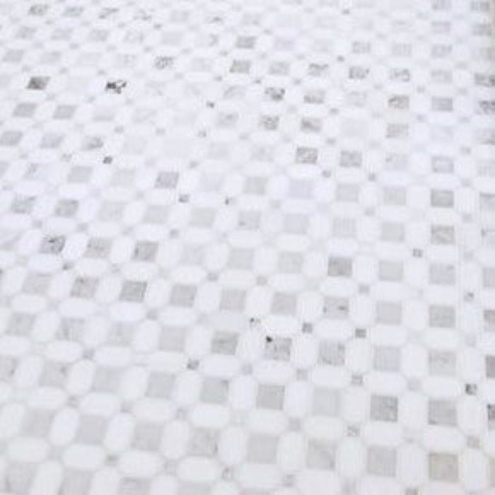 Elida Ceramica Astor Lane Marble 12-in x 12-in Polished Basketweave Mo ...
