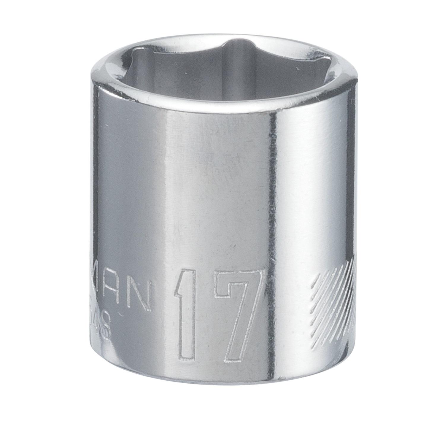 Craftsman 17mm Metric 6-Point Shallow Socket, 3/8-inch Drive – Super Arbor